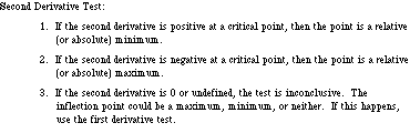 Mathwords: Second Derivative Test